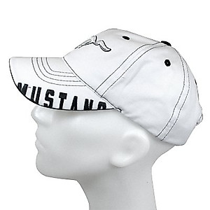 Ford Mustang Bill Edge White Baseball Cap