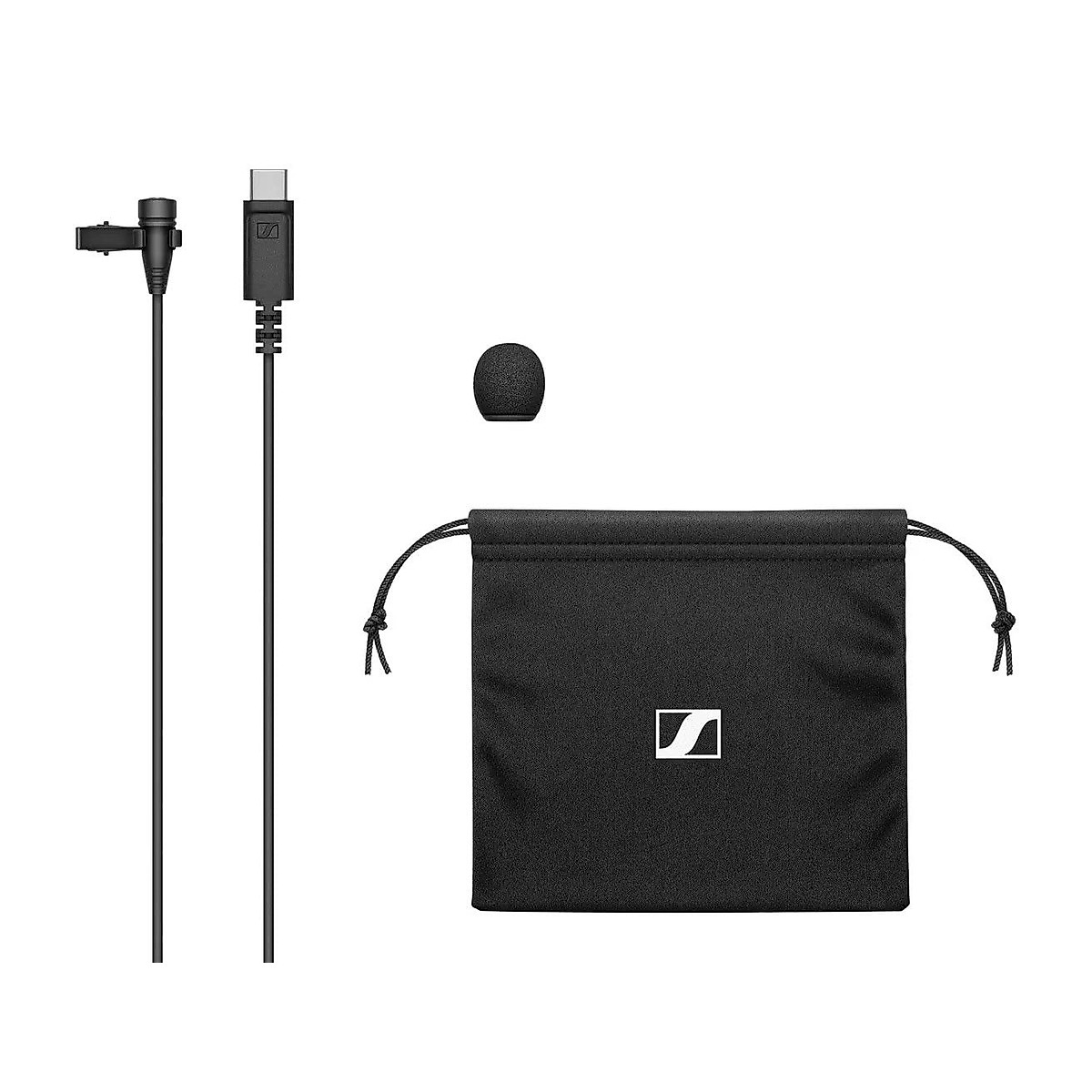 Sennheiser Pro Audio Condenser Microphone, XS Lav USB-C (509261),Black