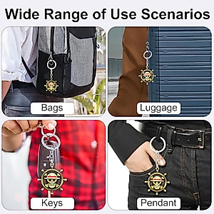 Bkinpid Anime Luffy Keychain One Piece Keychain Pirate Skull Key Chain Rotatable Keyring