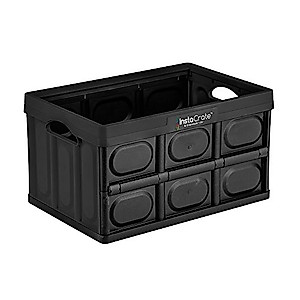 GreenMade InstaCrate Collapsible Storage Container, 12 gal, Black