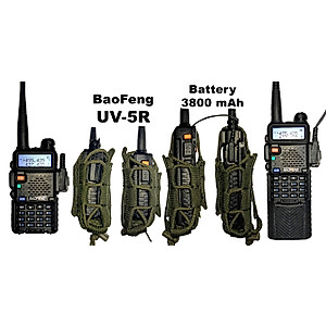 M.O.L.L.E pouch bag Radio Phone GPS tactical molle (Olive OD Green)