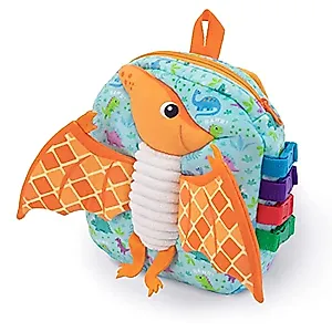 Buckle Toys - Breezy Pterodactyl Dinosaur Backpack - Educational Pre-K Learning Activity Toy - Develop Fine Motor Skills - Great Gift for Toddlers and Kids
