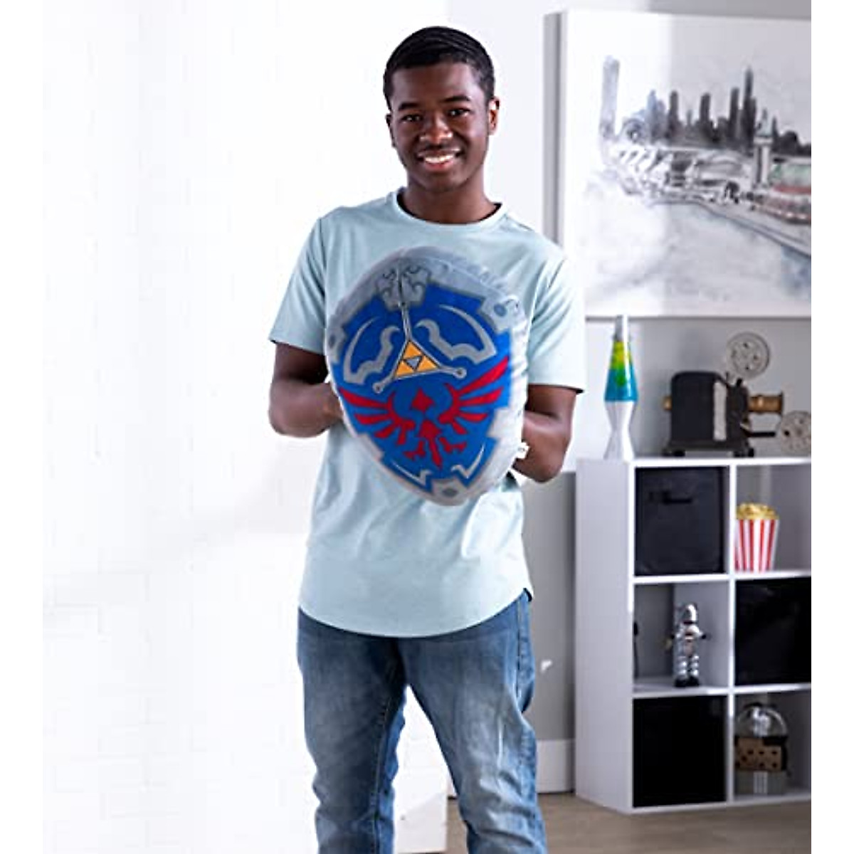 Club Mocchi-Mocchi- Nintendo The Legend of Zelda Plush - Hylian Shield Plushie - Legend of Zelda Tears of the Kingdom Collectible Squishy Plushies - 15 Inch, White