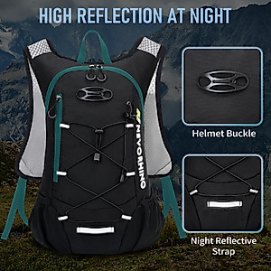 Lightweight Hydration Backpack, Running Backpack with 2L Water Bladder, Hydro Water Daypack for Cycling Hiking Rave for Men Women