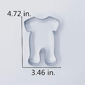 LILIAO Pajama Shape Cookie Cutter Baby Shower - 3.4 x 4.7 inches - Stainless Steel