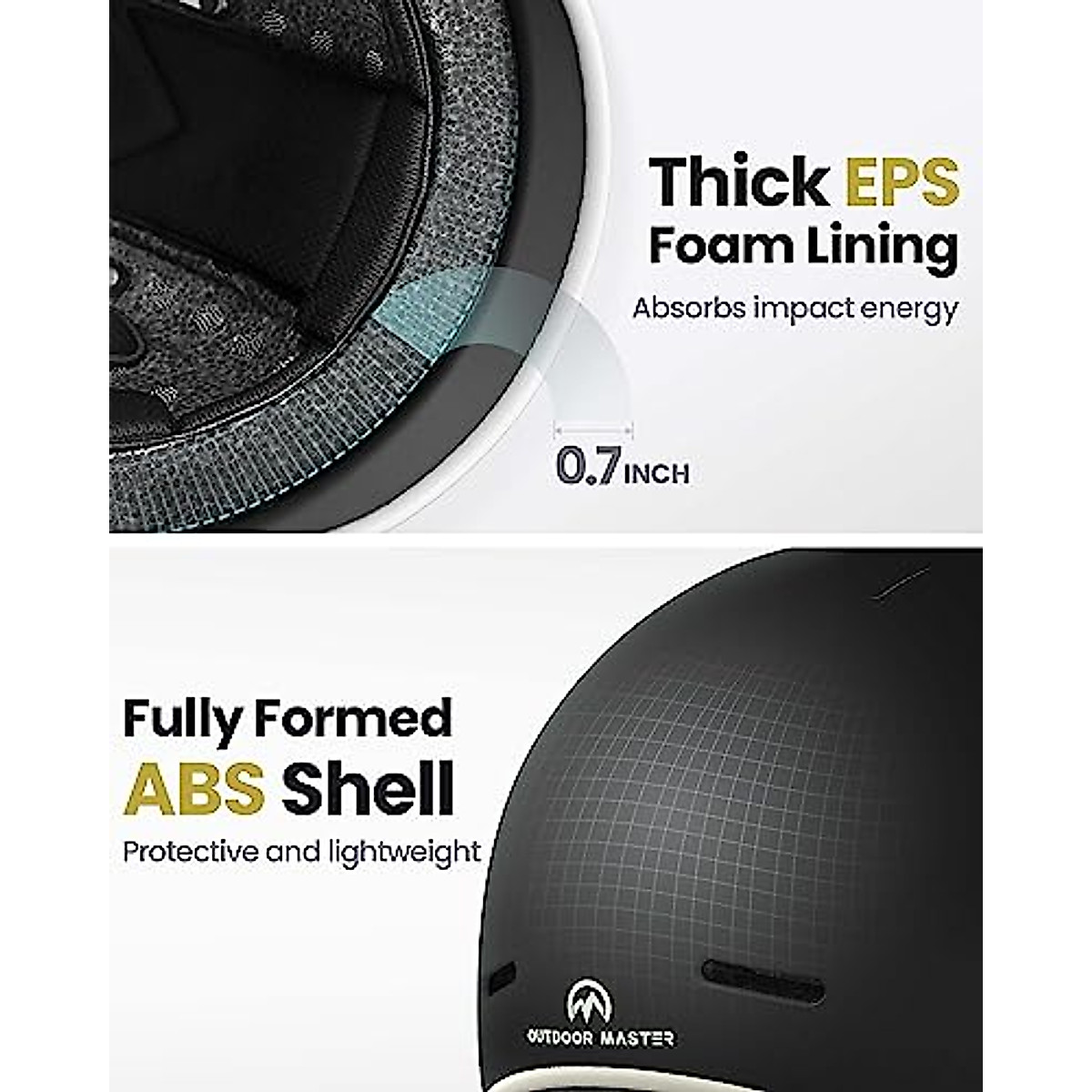 OutdoorMaster Bike Helmet for Adults,Adjustable Cycling Helmet for Men & Women - Safety Certified for Bicycle Skateboard Road Bike Skating Roller Commuting Helmet - Meteorite Black,M