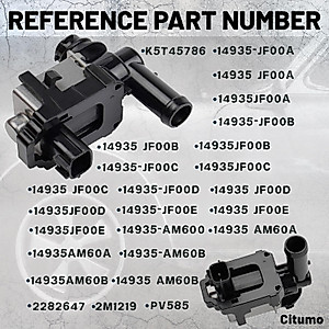 Vapor Canister Purge Solenoid Purge Control Vaccum Solenoid Valve Vapor Canister Shutoff Valve Replaces # K5T45786 14935-JF00A
