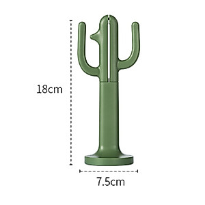 Cactus Shape Scissor,Non Stick Titanium Paper Cutting Scissor for Office & Home,Stainless Steal Sharp Scissor 7 Inch,Desktop Decorations (Green)