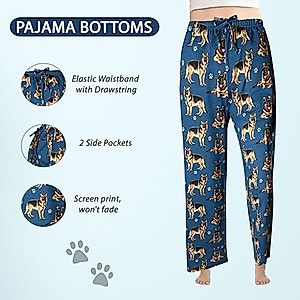 German Shepherd Pajama Pants – Cotton Blend - All Season - Comfort Fit Lounge Pants for Women and Men – German Shepherd Gifts