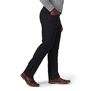 Wrangler Authentics Men's Straight Fit Twill Pant, Caviar, 34W x 30L