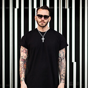 E&A Cross Cremation Jewelry for Ashes, Urn Necklace for Ashes, Customized Memorial Ash Necklace, Ashes Stainless Steel Pendant, Keepsake Jewelry for Men Women