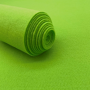 Acrylic Felt Fabric Pre Cuts, 1 Yard, 72 by 36 inches in Length by Ice Fabrics - Lime Green