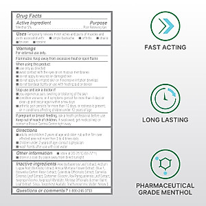Biofreeze Professional Strength Pain Relief Gel, Arthritis Pain Reliver, Knee & Lower Back Pain Relief, Sore Muscle Relief, Neck Pain Relief, FSA Eligible, 2 Pack (4 FL OZ Biofreeze Menthol Gel)