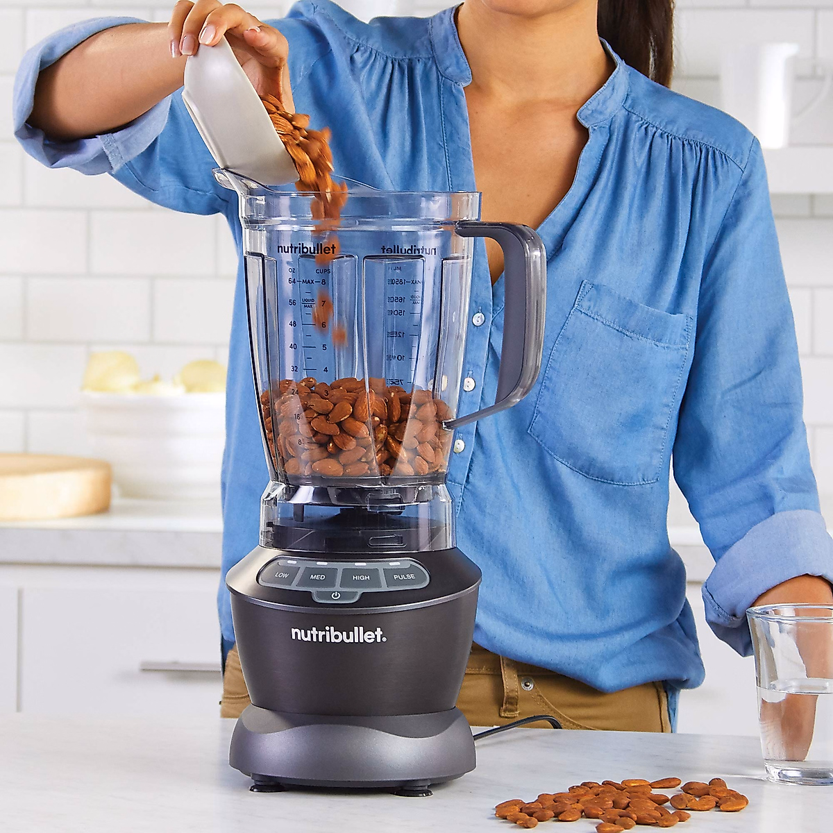 PNAEUT NutriBullet ZNBF30500ZC Blender Combo 1200 Watt, with Single Serve Cups, Dark Gray