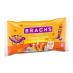 Brach's Classic Candy Corn Trick or Treat Packs, 60 Mini Pouches