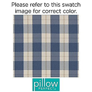 Pillow Perfect Outdoor/Indoor Branson Lapis Throw Pillows, 18.5" x 18.5", Blue 2 Count