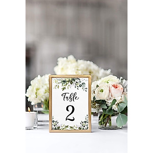 Printed Party Table Card Numbers Set, 1-40 and Head Table Card, Greenery
