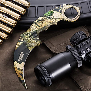 Bundle of 2 Items - Karambit Knife - Karambit Fixed Blade Knife - Karambit Knives - Camping Knives - CSGO Karambits for Men and Women - Best for Hiking Survival Hunting Fishing - Gifts for Men Women