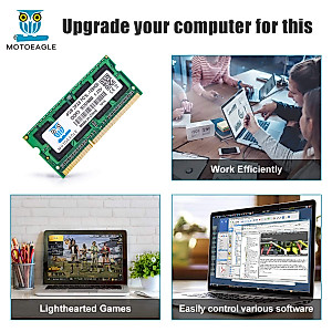 DDR3 DDR3L 1600 SODIMM 4GB 2Rx8 PC3 PC3L 12800S 8GB Kit (2x4GB) 204-pin 1.35V CL11 Dual Rank Laptop Memory