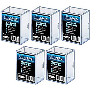 Ultra Pro Pack of 5 - 100 Count 2 Piece Storage Box