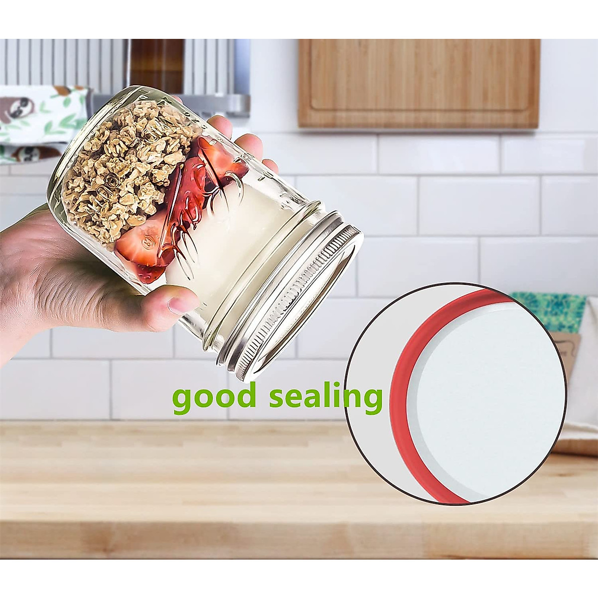 36 PCS Regular Mouth Canning Lids, Lids for Mason Jar, Split-Type