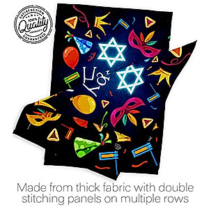 Ornament Collection Happy Purim Garden Flag Celebration House Decoration Banner Small Yard Gift Double-Sided, Made in USA