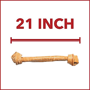 Pet Factory American Beefhide 21" Knotted Bone Dog Chew Treat - Chicken Flavor, 1 Count/1 Pack