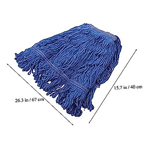Healeved String Mop Replacement Head Microfiber Floor Mop Cleaning Mops Commercial Mop Heavy Duty Cotton Mop Industrial Mop Accessories Commercial Cut End Cotton Mop Cotton Yarn Mop Pad