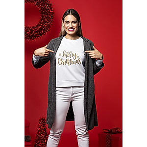 Merry Christmas Iron On Decal, Shirt Transfer Patch Design, DIY Crafts, Holiday Iron-On, Pick Size Color, No Sew Ready To Apply to Most Thing