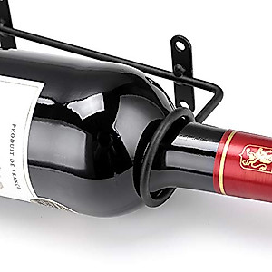 Hipiwe Pack of 6 Wall Mounted Wine Racks - Red Wine Bottle Display Holder with Screws, Metal Hanging Wine Rack Organizer