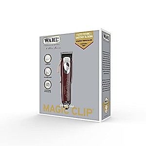 Wahl 5 Star Cordless Magic Clip, Professional Hair Clippers, Pro Haircutting Kit, Clippers for Blunt Cuts, Adjustable Taper Lever, Crunch Blade, Cordless, Lightweight, Barbers Supplies