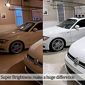 Mopzlink Garage Light, Deformable Multi-Direction LED Garage Ceiling Lights 6000 Lumen, Tribright 60W LED Garage Lighting, Garage Basement Warehouse Ceiling Light Fixture (6000K, Daylight)