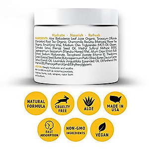 Manuka Honey Eczema Cream (2oz) Moisturizing Lotion Treatment Relief - Itchy, Dry Skin Healing Ointment - Skin-Soothing Moisturizer For Kids, Adults, Baby Body Mousse Honey Creme Eczema, Psoriasis