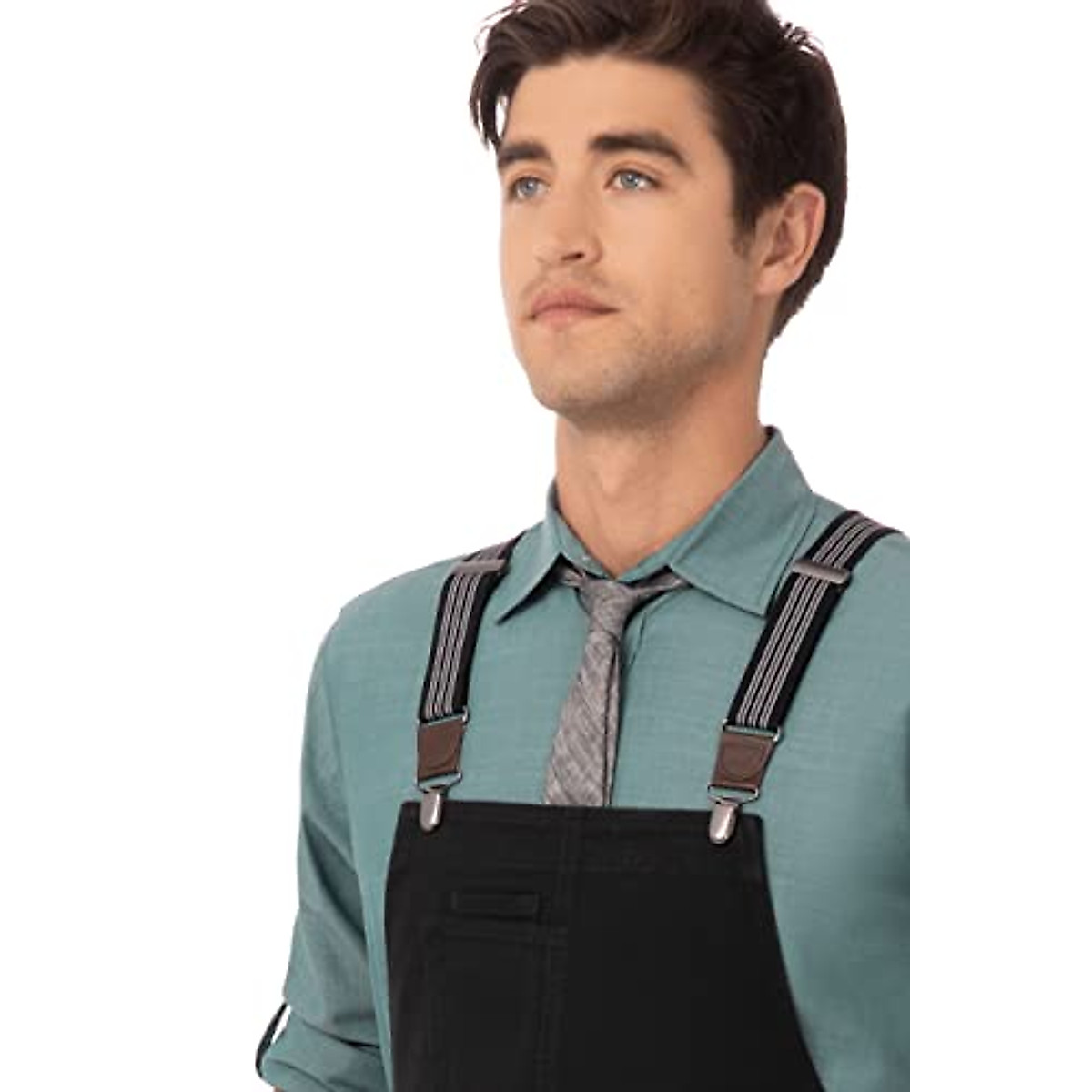 Chef Works Unisex Berkeley Bib Apron, Jet Black, One Size