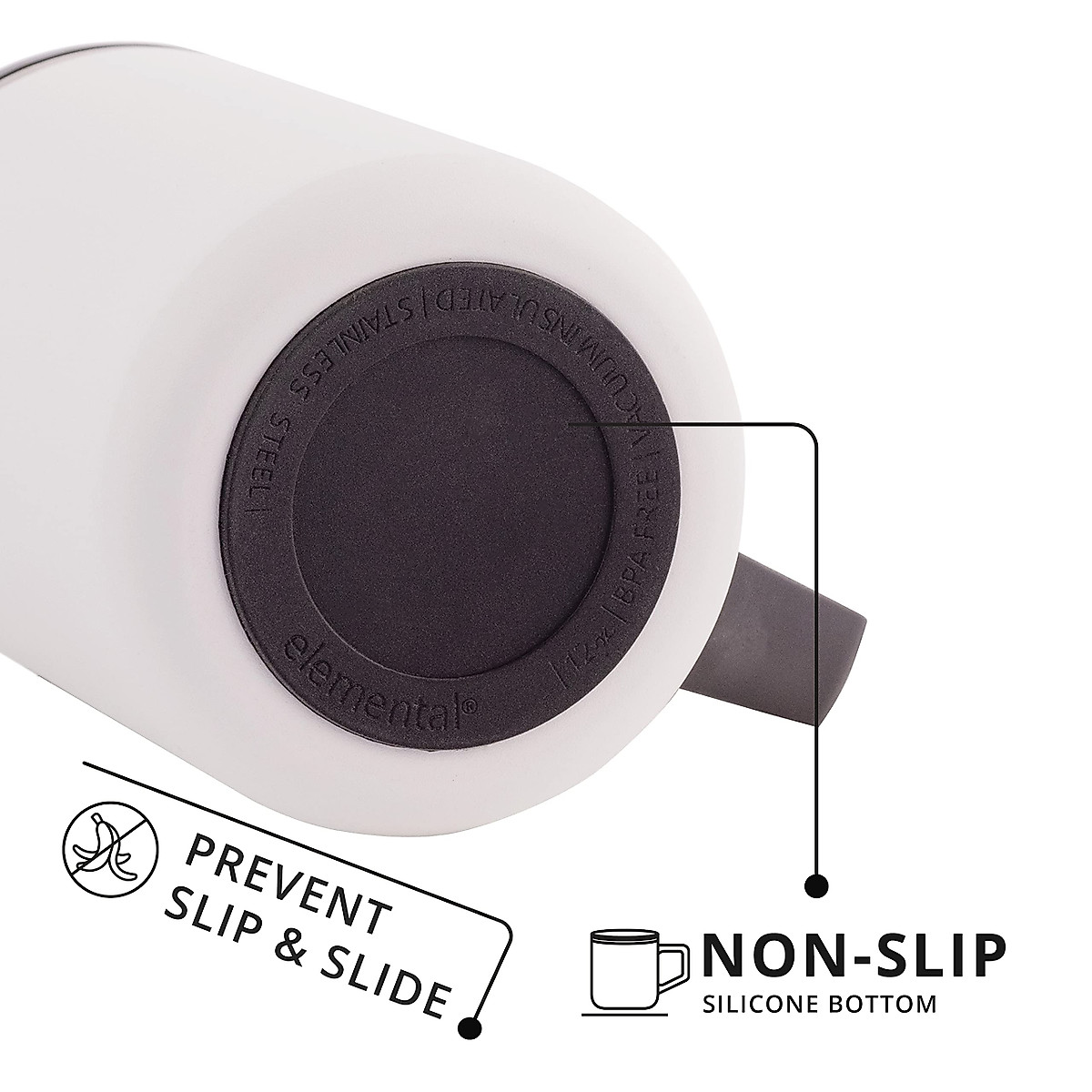 Best Valentine Coffee Mug for Her - Insulated Triple-Wall Stainless Steel Travel Cup with Handle & Ceramic Lid - Gift for Mom & Mother In Law on Valentine’s Day, Birthday & Mother’s Day - 16oz White