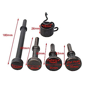ApplianPar Pack of 5 Heavy duty Smoothing Pneumatic Air Hammer Pneumatic Chisel Bits Extended Length Tools Kit with Spring