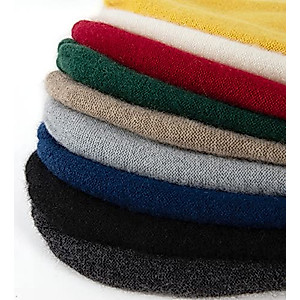 Villand 100% Cashmere Beanie for Women and Men with Gift Box, Oversized Soft Knitted Hat, Double-Layered Cashmere Ski Cap (Black)