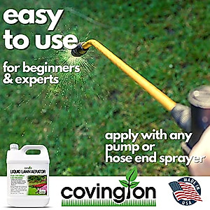 Liquid Aerator (32oz) - Liquid Lawn Aerator Loosens & Conditions Compacted Soil for Increased Nutrient Uptake - USA Made, Minerals, Nutrients, Humic Acids, & Microbes for Healthier Growth