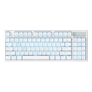 RK ROYAL KLUDGE RK89 85% Triple Mode BT5.0/2.4G/USB-C Hot Swappable Mechanical Keyboard, 89 Keys Compact Mechanical Keyboard with Detachable Frame & Software (Hot-Swappable Red Switch, White)