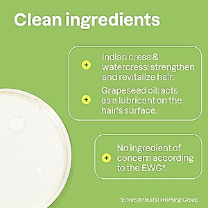 ATTITUDE Nourishing Hair Shampoo, EWG Verified, For Dry and Damaged Hair, Naturally Derived Ingredients, Vegan and Plant Based, Grapeseed Oil and Olive Leaves, 32 Fl Oz