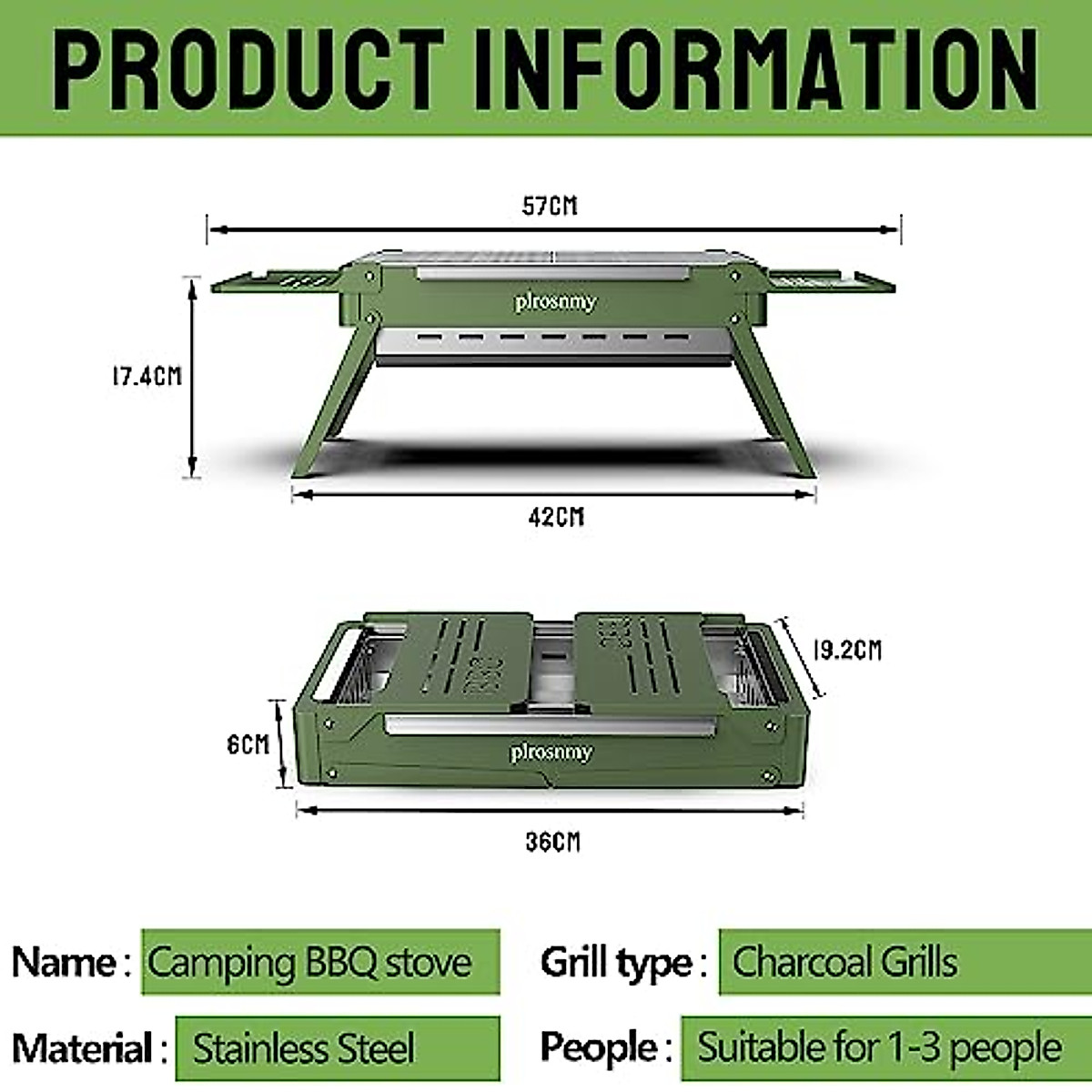 Barbecue Grill,Portable Charcoal Foldable Grill, Small Grills Outdoor Cooking for Travel， Camping Smoker BBQ Grill， Stainless Steel Table Top Grill Charcoal for Outdoor Cooking,Camping,Backyard Barbecue。