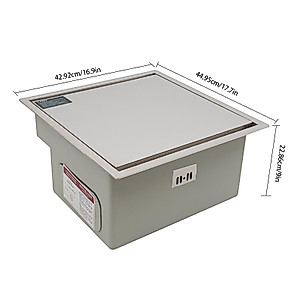 MANULOOT Drop in Kitchen Sink Utility Sink, Commercial Sink Kitchen Sinks Drop in, Hidden Single Bowl Sink, Restaurant Sinks Outdoor Sink with Cold and Hot Faucet | US Stock