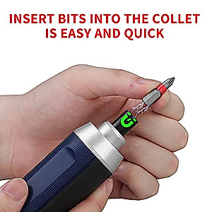 4V Cordless Electric Screwdriver with 4 Torques Small portable power screwdriver kit,2Ah Li-ion available for USB charging,with LED Work Light for the repair of appliances, furniture