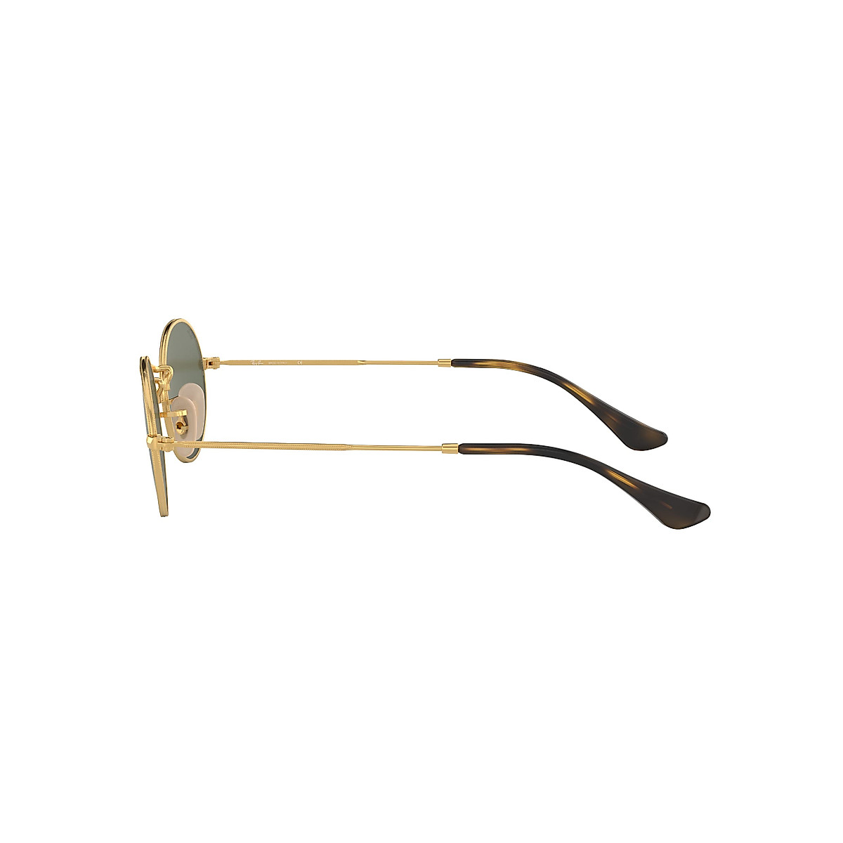 Ray-Ban RB3547N Oval Flat Lens Sunglasses, Gold/G-15 Green, 48 mm