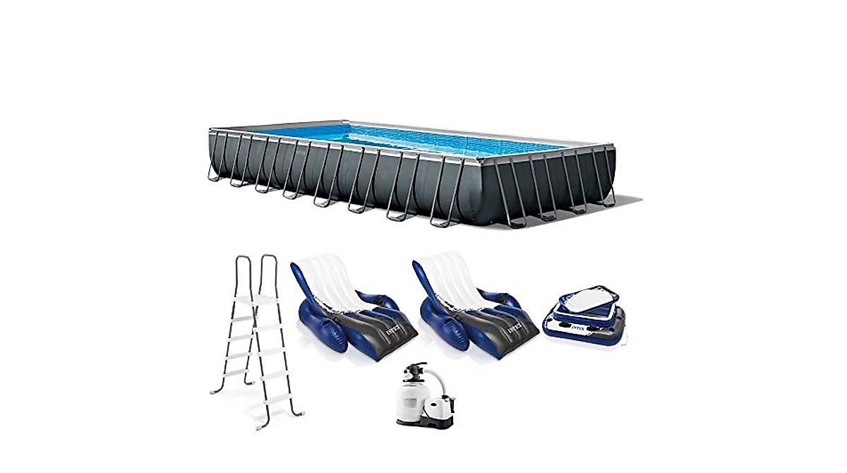 Intex Ultra XTR 32ft Rectangular Pool Set w/ Loungers & Cooler