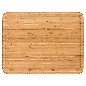 2 Pack Bamboo Tray 16 x 12 x1 inches Serving Tray Tea Tray Fruit Platters Dinner Plate Sour Candy Tray