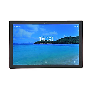 DAUZ 2 in 1 Tablet PC, 10.1 Inch FHD Tablet 4G LTE 8GB RAM 256GB ROM Keyboard 100‑240V for Entertainment (US Plug)