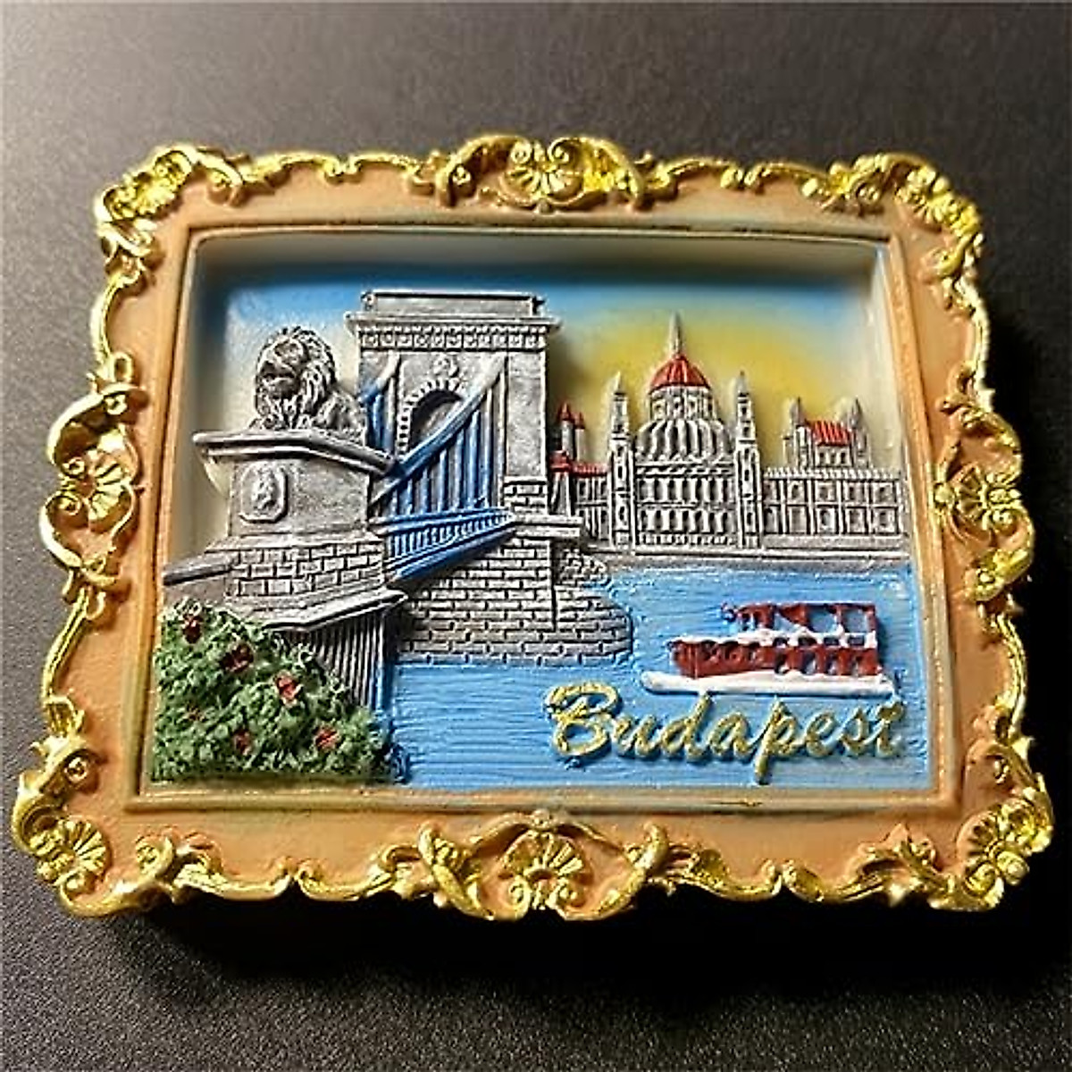 Szechenyi Chain Bridge Budapest Hungary Refrigerator Magnet Travel Souvenir 3D Fridge Decoration Magnetic Sticker Craft Collection