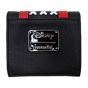Loungefly x Disney Mickey Mouse Flap Mini Wallet (Black/Red, One Size)