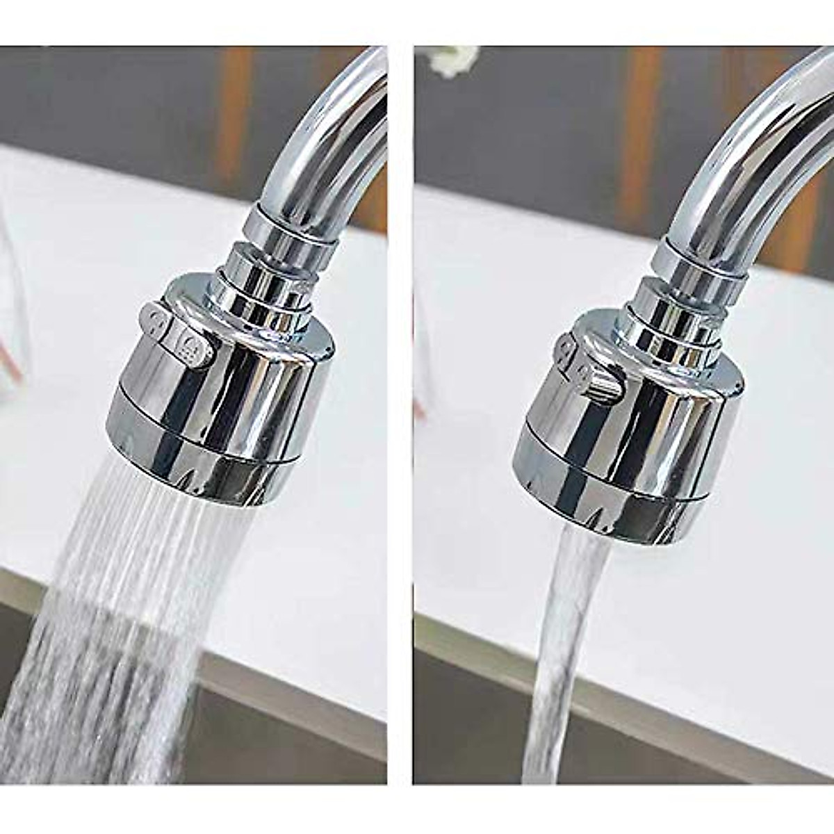 Huazhi 360 -Degree Swivel Kitchen Sink Faucet Aerator Water Saving Tap Aerator Faucet Nozzle for Kitchen, Bathroom Faucet (Shorter Style 1PC)
